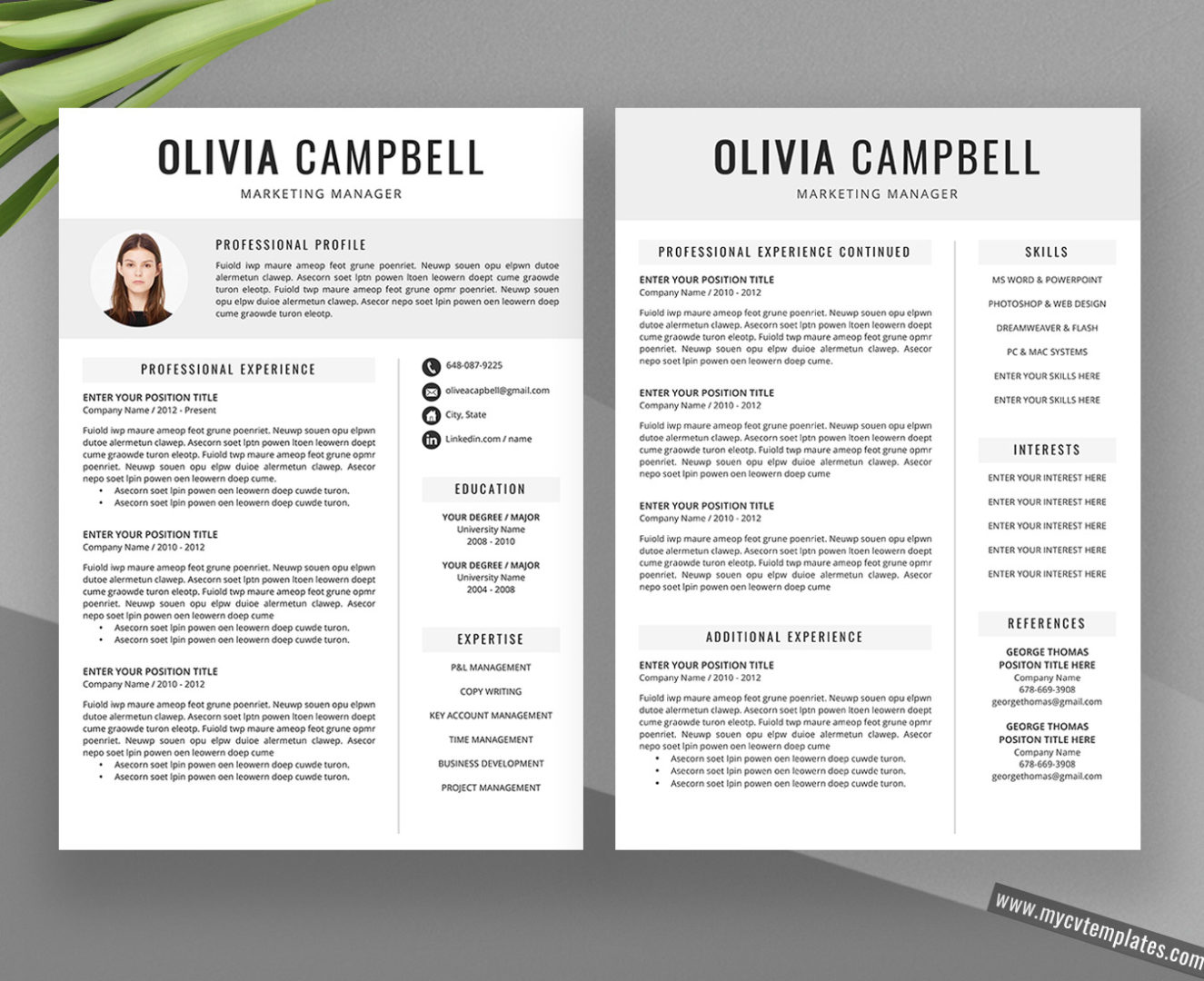 Student CV Template, Curriculum Vitae, Simple CV Format Design, Modern ...