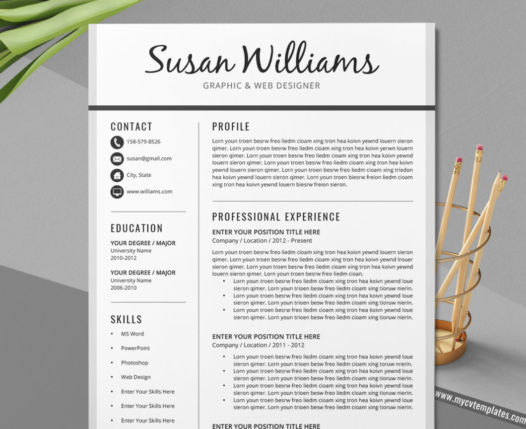 CV Templates – Without Photo – Page 2 – MyCVTemplates.com