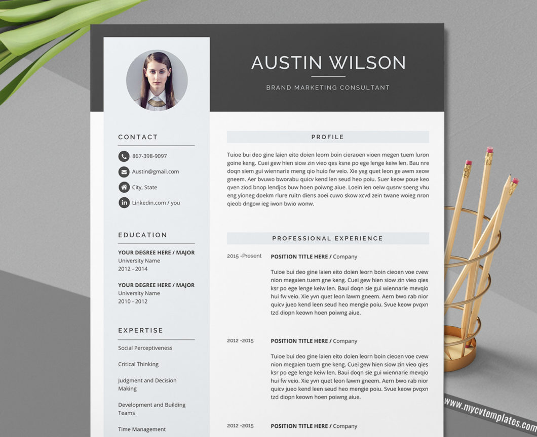Student CV Template, Curriculum Vitae, Simple CV Format Design, Modern ...